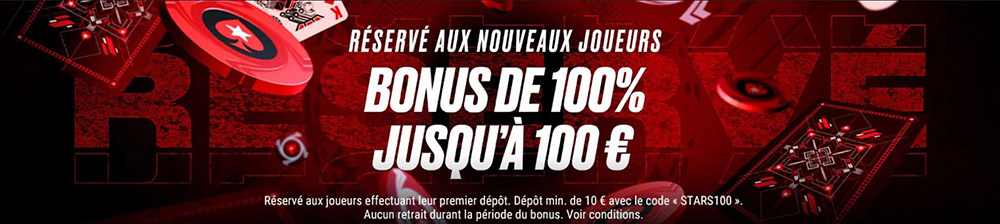 Bonus PokerStars : Code bonus en France